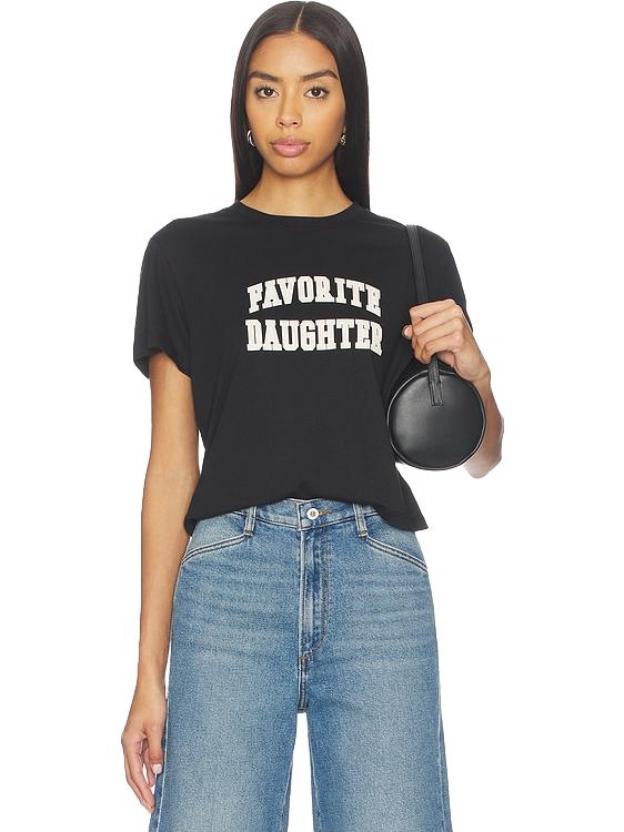 FAVORITE DAUGHTER Favorite Daughter Cropped Collegiate T-Shirt